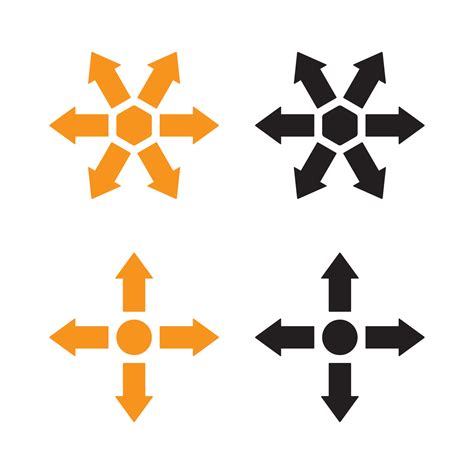 Directional Specific Arrows Icon Compass Vector Navigation Sign