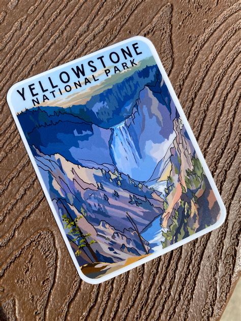 Yellowstone National Park Sticker Yellowstone Falls Wild Life