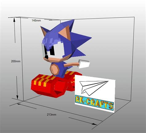 Sonic Papercraft Gratis En 2025 Sonic Manualidades Manualidades