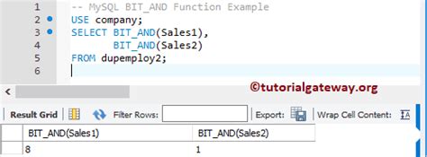 MySQL BIT AND Function