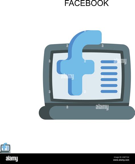 Facebook Simple Vector Icon Illustration Symbol Design Template For Web Mobile Ui Element Stock