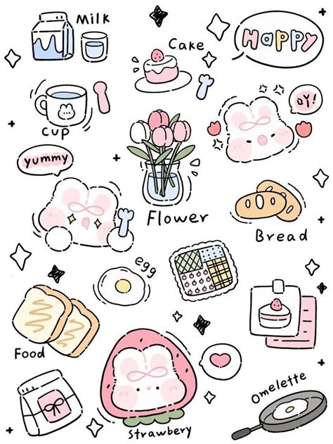 Stickers Aesthetic Cute Easy Doodles Cute Doodles Drawings Simple