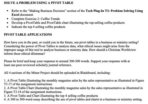Solved SOLVE A PROBLEM USING A PIVOT TABLE Refer To The Chegg