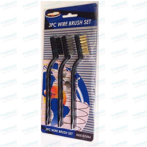 Wire Brush Set Set Of 3 Stainless Steelbrassnylon Brush For Derusting Cleaning Polishing