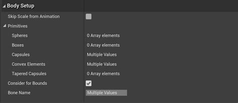 Physics Bodies Reference Unreal Engine Documentation