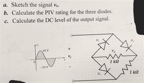 Solved A Sketch The Signal Vo B Calculate The PIV Rating Chegg