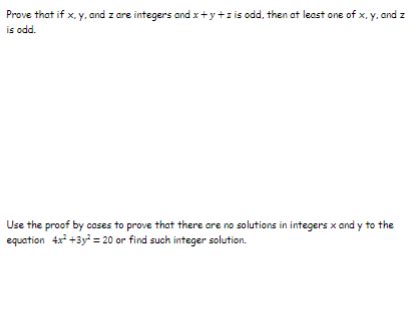 Solved Prove That If X Y And Z Cre Integers And X Y Is Chegg Com