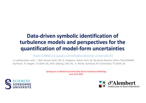 Pdf Data Driven Symbolic Identification Of Turbulence Models And