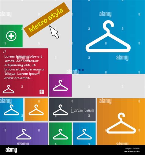 Clothes Hanger Icon Sign Buttons Modern Interface Website Buttons