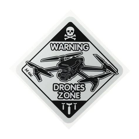 M Tac Sticker Drone Zone Reflective Small Black M Tac Wholesale