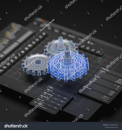 Engineering Designer Design D Cad Software Stock Illustration Shutterstock
