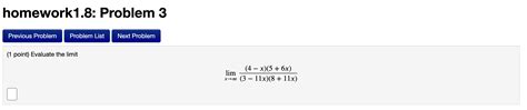 Solved Point Evaluate The Limit Chegg Com