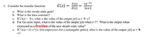 solved y s 4e 2s u s 5s 1 1 consider thc transfer