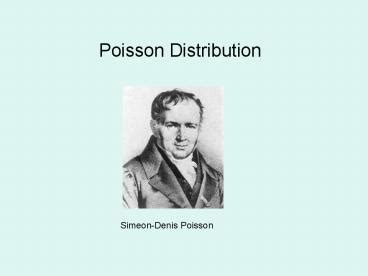Poisson Distribution Presentation Free To View