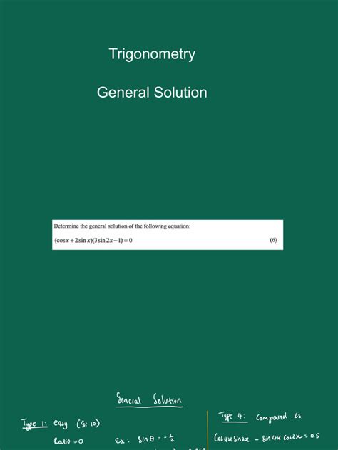 Trigonometry General Solution Pdf