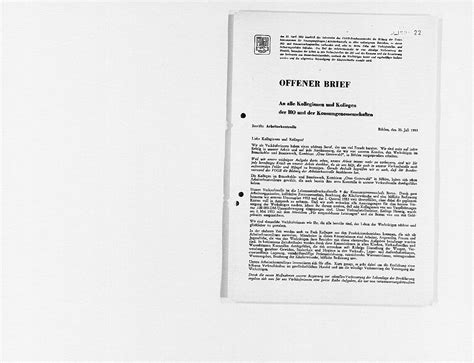 Offener Brief Musterbeispiel