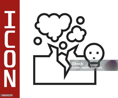 흰색 배경에 고립 된 가스 또는 연기 아이콘의 검은 줄 유독 구름 악취 나쁜 냄새 연기 또는 독 가스 화학 독성 증기 벡터 검은색에 대한 스톡 벡터 아트 및 기타 이미지