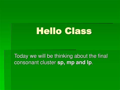 Ppt Hello Class Powerpoint Presentation Free Download Id 1292791