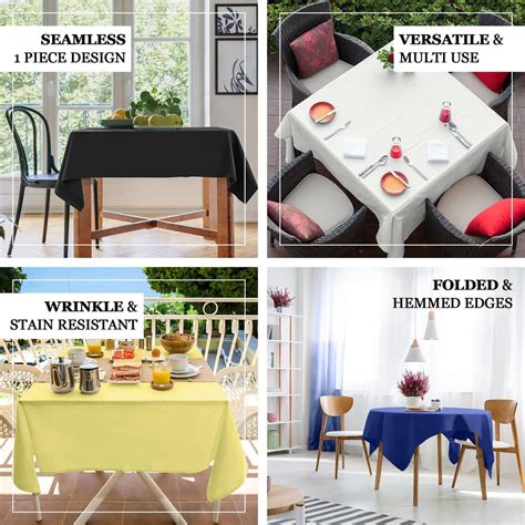 Polyester Square Overlay 54x54 Navy Blue Tableclothsfactory