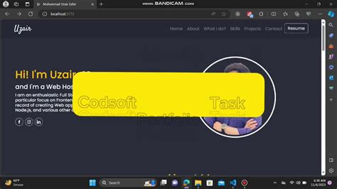 Muhammad Uzair Zafar On Linkedin Codsoftinternship Portfolio