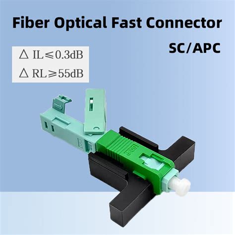 Sc Apc 고속 커넥터 단일 모드 커넥터 Ftth 도구 콜드 커넥터 도구 광섬유 퀵 커넥터 53mm 평면 모델 100 개 통신 장비