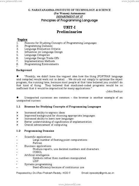 Ppl Unit 1 Pdf Computer Program Programming