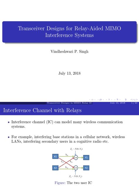 Transceiver Designs For Relay Aided Mimo Interference Systems Pdf Mimo Mathematical