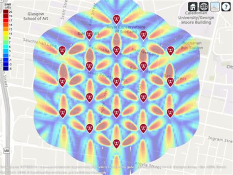 sinr map for a 5g urban macro cell test environment matlab and simulink