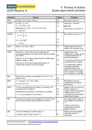 OCR AS Alevel Physics BOOK Answers Development Of Practical Skills In Physics MODULE