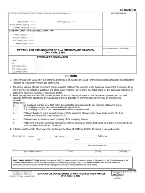 California Expungement Form Fill Out And Sign Printable Pdf Template