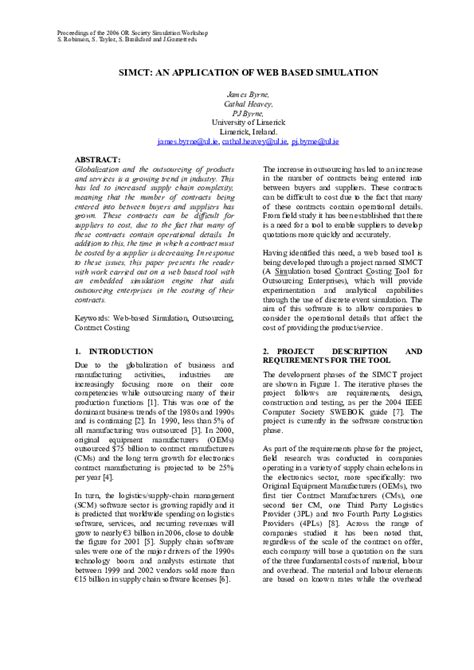 Pdf Simct An Application Of Web Based Simulation