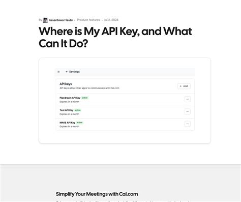 Where Is My Api Key And What Can It Do Open Scheduling