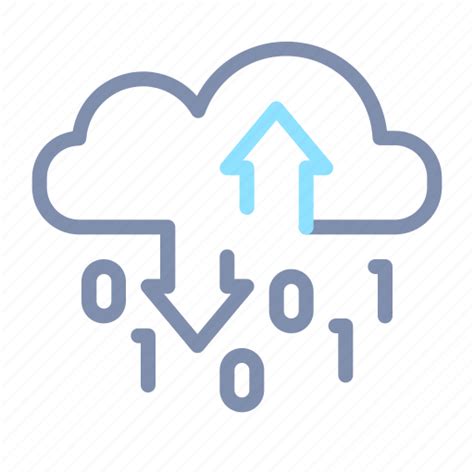 Binary Cloud Data Processing Server Storage Icon Download On