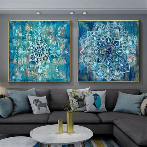 Mandala In Blue Ii Wall Art Painting By Danhui Nai Artofit
