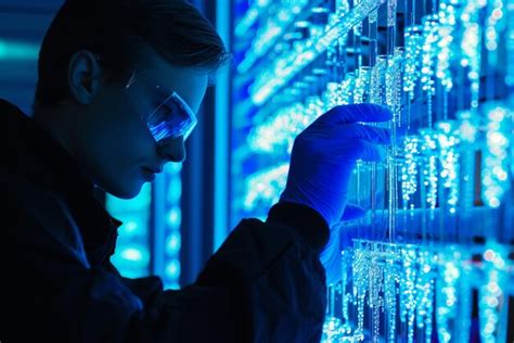 Premium Photo Lab Tech Identifies Flask