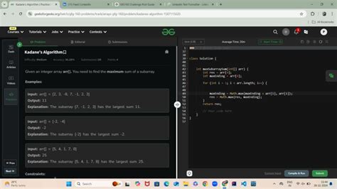 yaswanth reddy patnam on linkedin gfg160 gfg160 geekstreak2024 dsa datastructures algorithms…