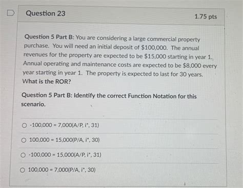 solved d question 23 1 75 pts question 5 part b you are