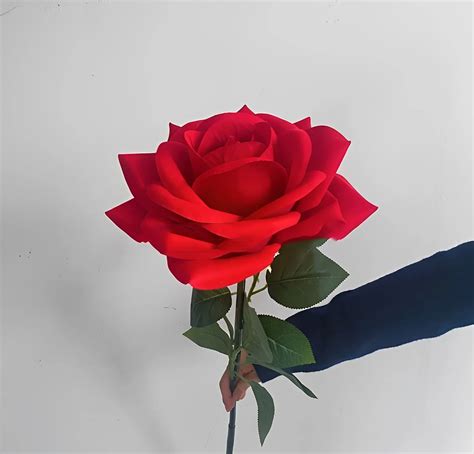 Aqumotic Fake Red Rose 10in 1pc Giant Roses Rosas With Stem Eternal