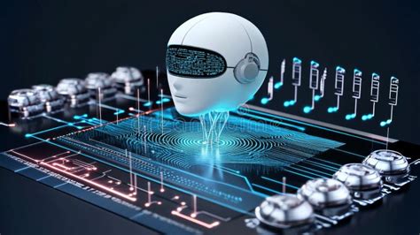 Realistic Neural Implant Interface Showcasing Advanced Technology In