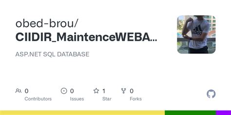 GitHub Obed Brou CIIDIR MaintenceWEBAPP ASP NET SQL DATABASE