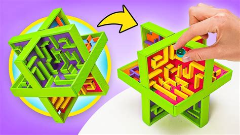 Мастерим невероятный 3D-лабиринт из картона || ПРОСТЫЕ И ЗАБАВНЫЕ ...