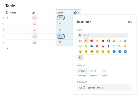 can t quite disable a reaction column based on another reaction column