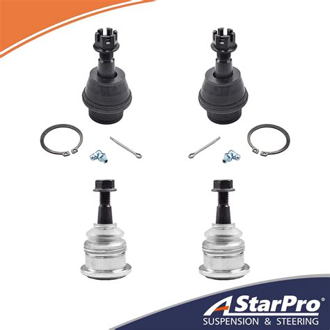 4pc Front Upper And Lower Ball Joints For Chevy Gmc Silverado Sierra
