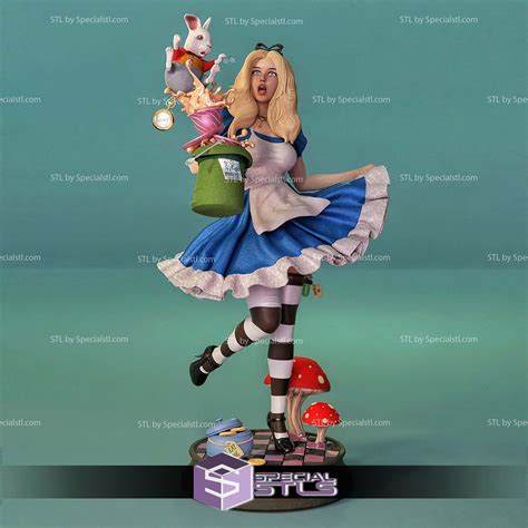 Alice Wonderland 1 4 Diorama 3d Printer Files Specialstl