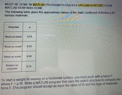 Solved Matlab Question Please Needs To Be Done In Matlab