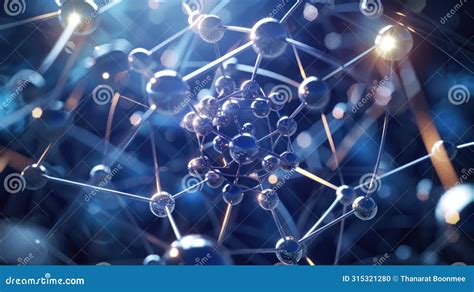 Molecule Model With Electron Orbits Illustrates Atom Structure Science And Nanotechnology