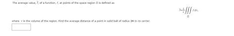 solved the average value fˉ of a function f at points of