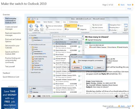 Outlook 2010 Inbox View