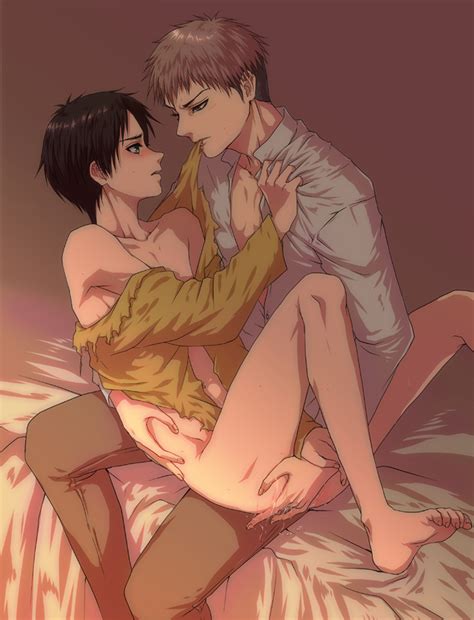 Rule 34 2boys Anal Attack On Titan Black Hair Blush Brown Hair Eren