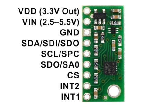 Lsm303d 3 Osiowy Akcelerometr Magnetometr Imu 6dof I2cspi Pololu